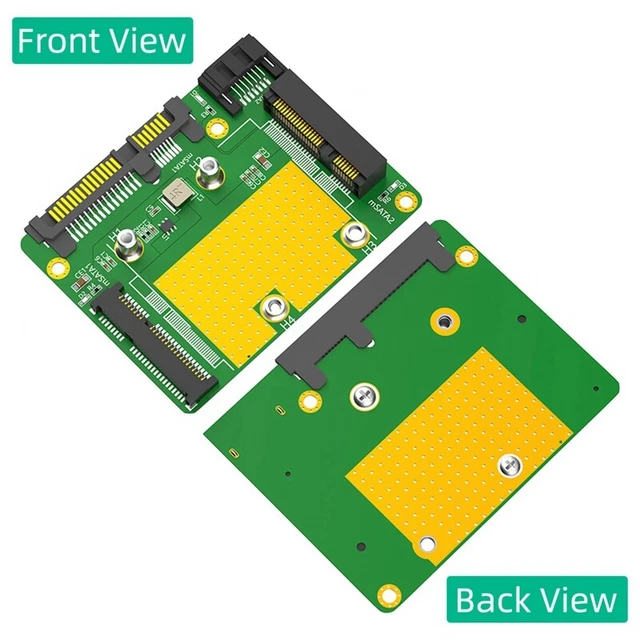DUAL MSATA SSD to Dual SATA3 Adapter Card Spare Parts for Desktop PC ...