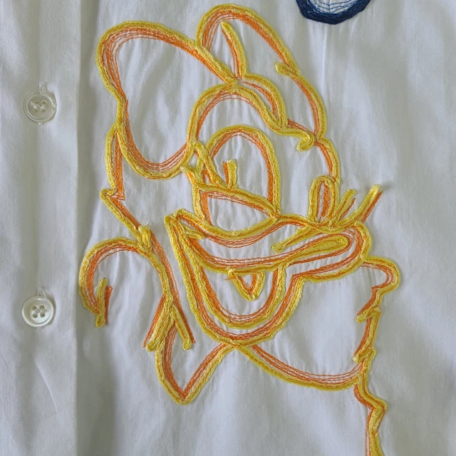 VINTAGE ICEBERG HISTORY Disney Daisy Duck Button Down Long Sleeve Shirt ...