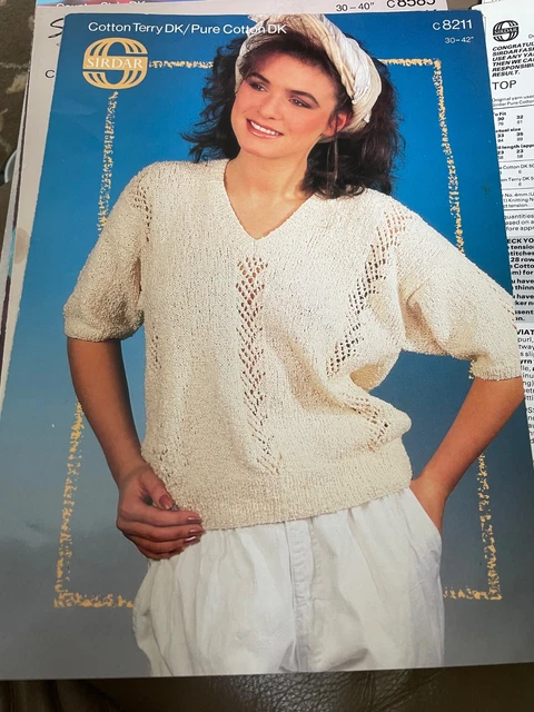 SIRDAR LADIES JUMPER Double Knitting Pattern 8211 £1.70 - PicClick UK
