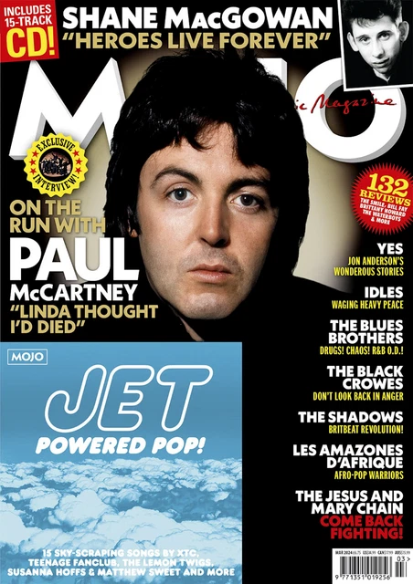MOJO MAGAZINE MARCH 2024 Paul McCartney Shane MacGowan The Black Crowes ...