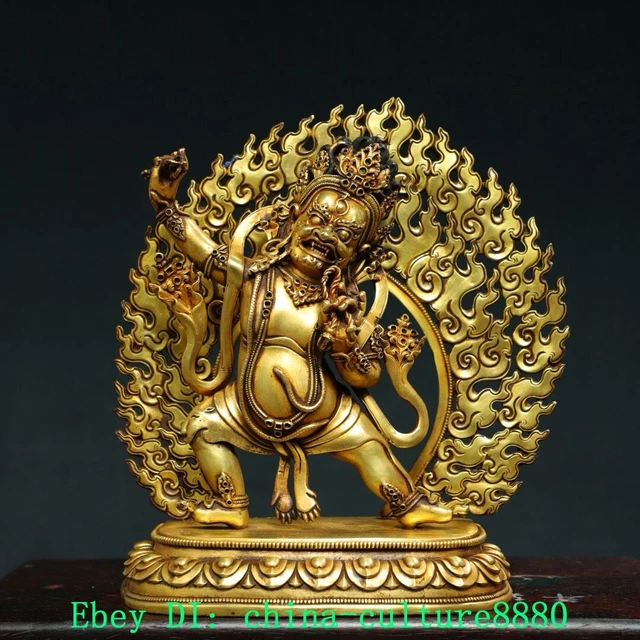 9.4 &VIEUX BOUDDHA mahabharata Qi en cuivre violet tibétain 24K or jaune EUR 2.214,00 - PicClick FR