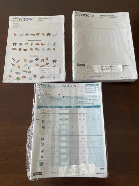 WISC-V WECHSLER INTELLIGENCE Scale Record Form Protocol Response ...