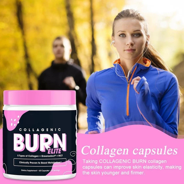 60X COLLAGENIC BURN Elite, Collagen Peptides Infused Thermogenic Fat ...