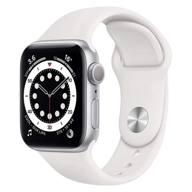 APPLE WATCH SERIES 6 Titanium 44MM Cellular White Very Good Condition £ ...
