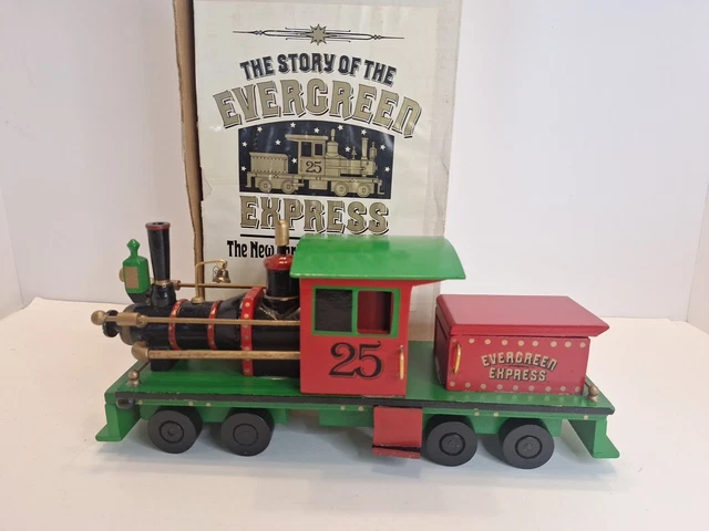 VINTAGE ROMAN EVERGREEN Express Christmas train Music Box Incense ...