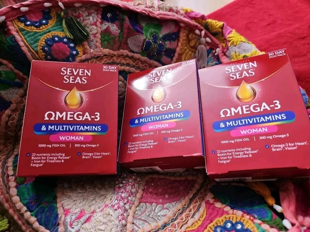 SEVEN SEAS OMEGA-3 +Multivitamins. WOMAN.3 ×30 DUO PK £20.00 - PicClick UK