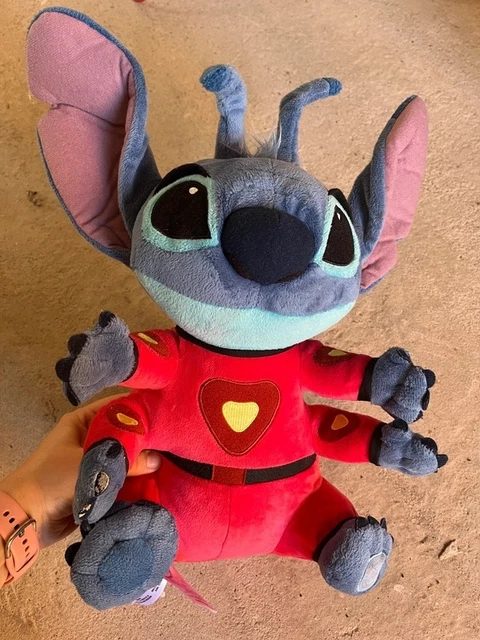 DISNEY STORE 16& Stitch Alien Plush Red Space Suit Stuffed Animal ...