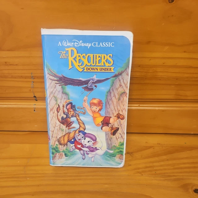 THE RESCUERS DOWN Under VHS Walt Disney Black Diamond Classic ClamShell ...