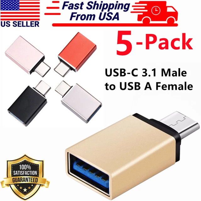 5 PACK USB-C Type C 3.1 Male to USB 3.0 Type A OTG Converter Adapter ...