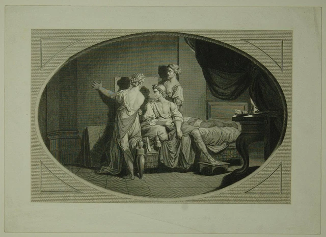 THE ORIGIN OF Drawing. Three Figures in One Bed, All Looking at the ...