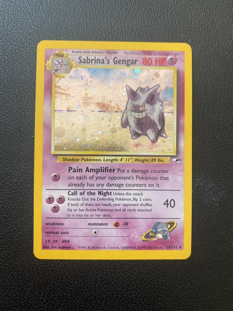 POKÉMON CARD - Sabrina's Gengar - Holo Rare - Gym Hero's 14/132 EUR 21 ...