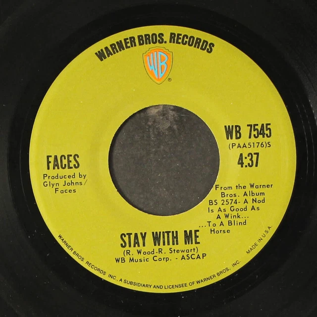 FACES : STAY with me / you're so rude WB 7" Single 45 tr/min EUR 8,92 ...