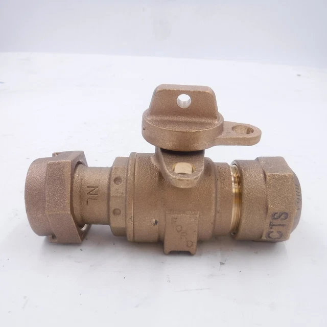 FORD METER BOX Curb Stop Valve 1" CTS x 1" Meter Swivel Nut B43-444WR-Q ...