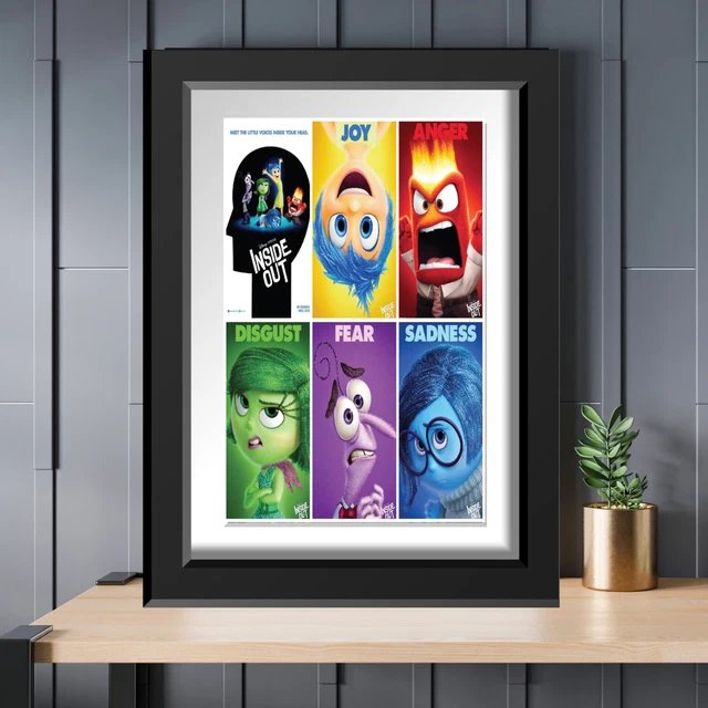 DISNEY INSIDE OUT Movie Joy Sadness Fear Disgust Anger Poster NON ...