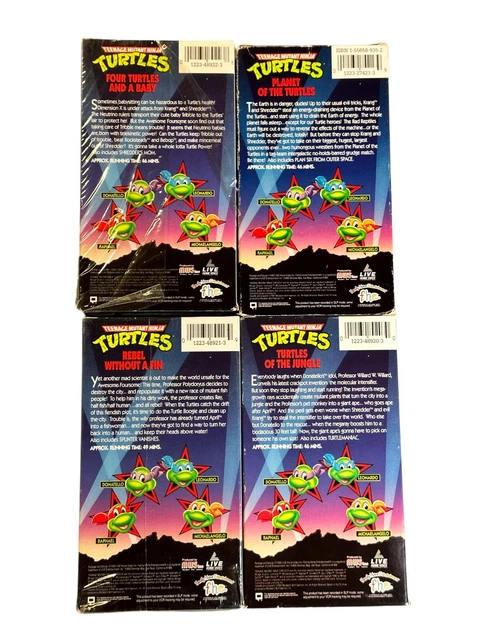 TEENAGE MUTANT NINJA Turtles Hollywood Dudes VHS Set 1-4 £47.71 ...