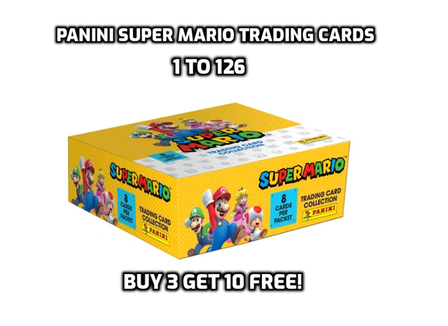 PANINI SUPER MARIO Trading Card Collection Numbers 1 to 135 - Buy 3 Get ...