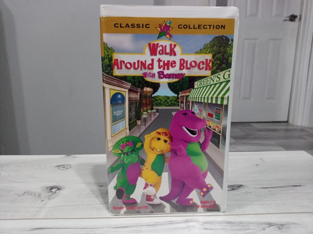 WALK AROUND THE Block With Barney Canadian Clamshell VHS (1999) Tested ...
