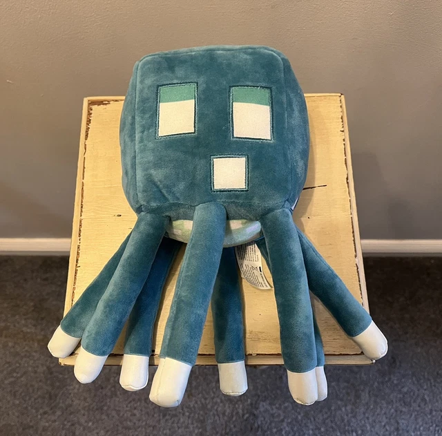 VERY RARE MINECRAFT GLOW SQUID Mattel Plush Mojang Soft Toy. LIGHTS ...