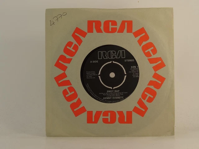 KENNY EVERETT SNOT RAP (78) 2 Track 7" Single including Company Sleeve ...