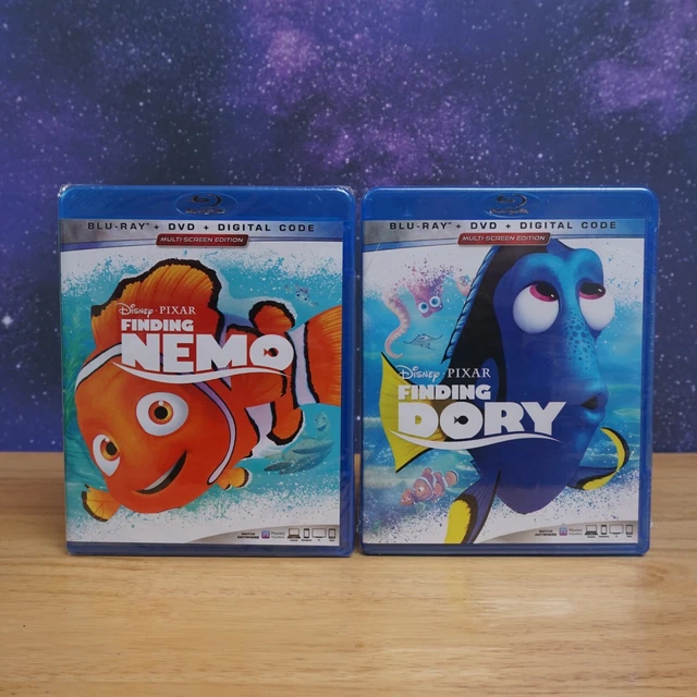 DISNEY FINDING NEMO & Finding Dory Movie Lot. Blu-Ray + DVD + Digital ...