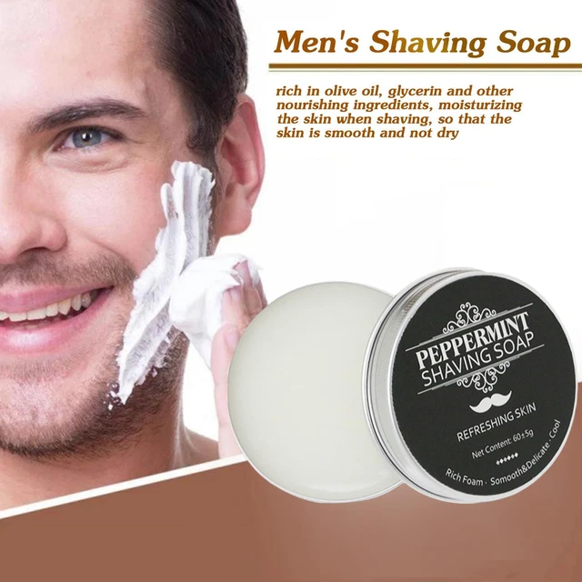 MEN'S SHAVING SOAP Cream Men Thick Rich Moisturising Shave 60g Cream ...