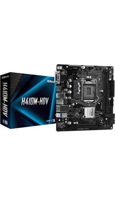 ASROCK H410M-HDV (SOCKET LGA 1200) DDR4 Micro-ATX Motherboard £49.99 ...