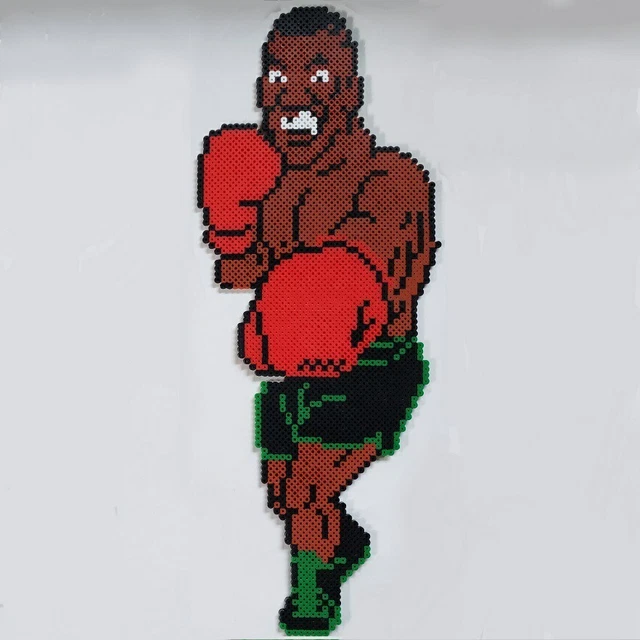 MIKE TYSON'S PUNCH-OUT mike tyson Perler bead 8 bit wall pixel art ...