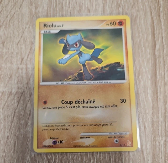 CARTE POKEMON RIOLU niveau 7 6/11 Diamant & Perle – Trainer Kit ...