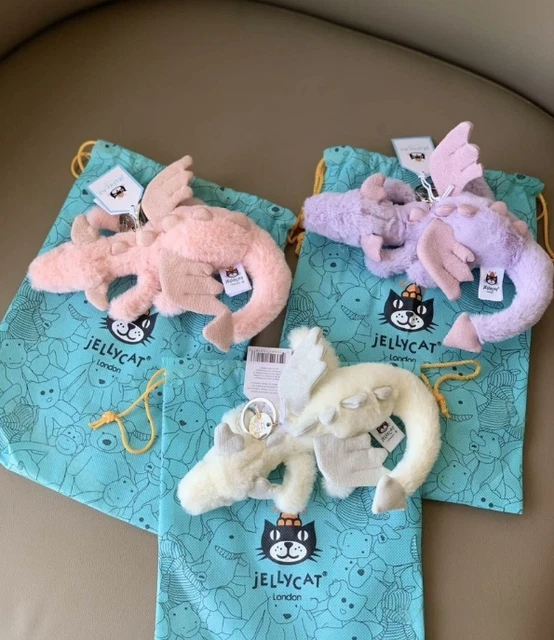 JELLYCAT MINI DRAGON Plush Keychain 12cm - Genuine with Label - Flying ...