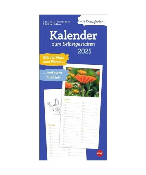 KALENDER ZUM SELBSTGESTALTEN 2025: Blanko-Kalender zum Basteln mit ...