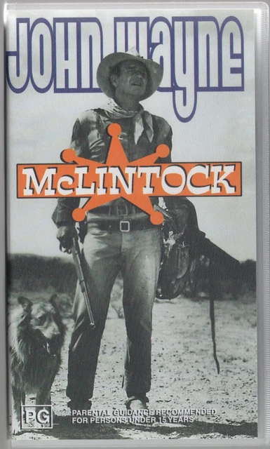 JOHN WAYNE VHS MCLINTOCK 1963 western comedy Maureen O'Hara PAL video ...