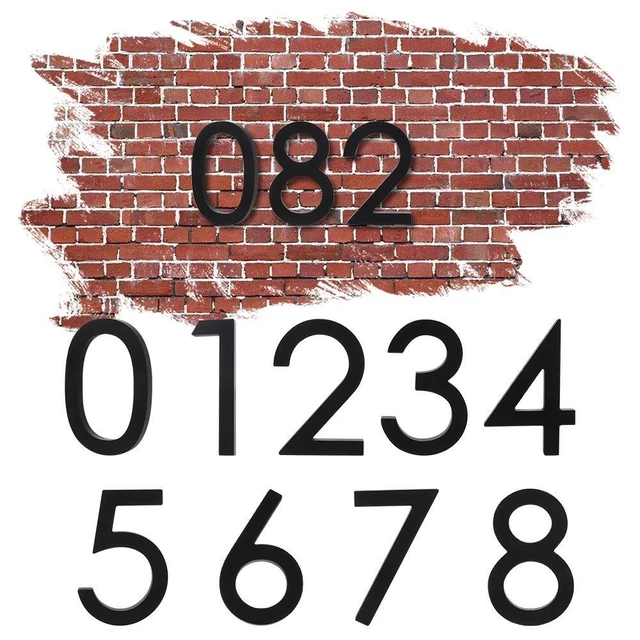 MODERN HOUSE NUMBERS 6" Floating House Number Number with Nail Kit ...