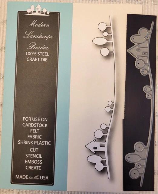 MEMORY BOX PAPERCRAFT steel Stencil Emboss Cutting die Modern Landscape ...