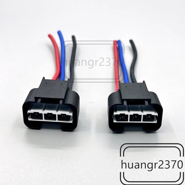 2X RADIATOR COOLING Fan Wire Connector Plug Pigtail 3-Pin 3 Wire For ...