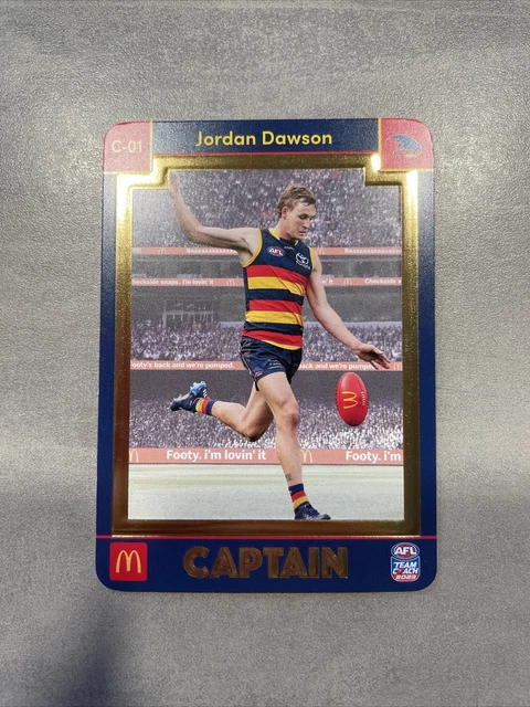AFL TEAMCOACH 2023 Macca’s Captain Card Jordan Dawson Adelaide Gold ...
