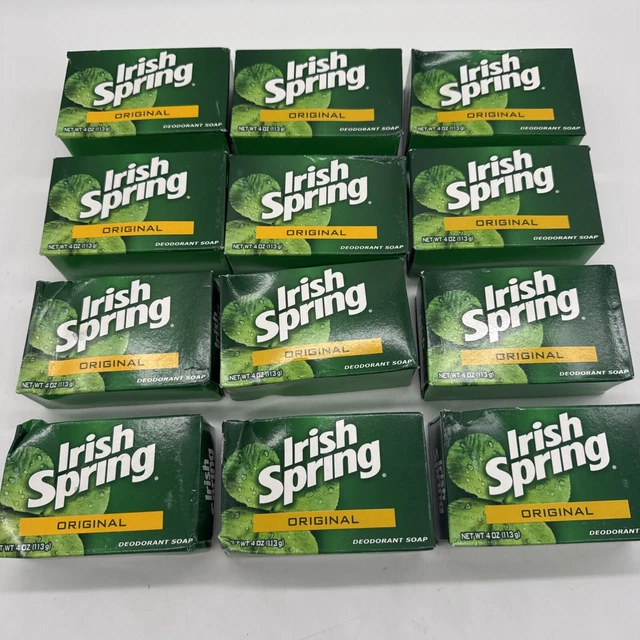 (12) ORIGINAL SCENT Formula Irish Spring Deodorant Soap Bars 4oz Bars ...