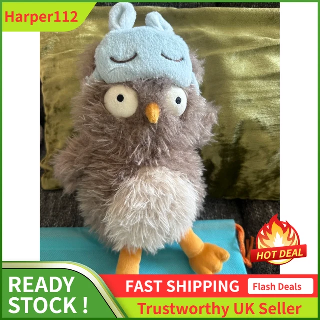 JELLYCAT AUDREY HOOTSOFTLY 24cm new with tags dust bag sleepy funny owl ...