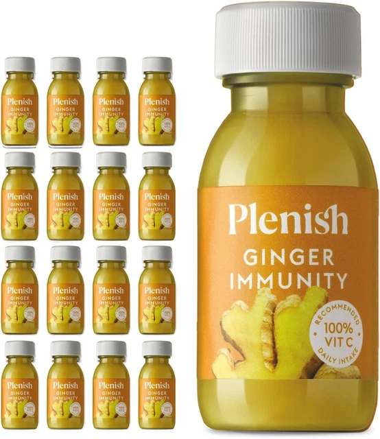 PLENISH IMMUNITY GINGER Shots 12 X 60Ml | 100% of Your Daily Vitamin C ...