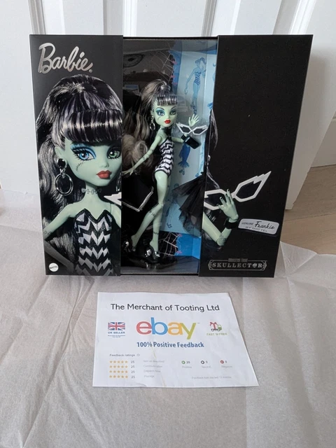 MONSTER HIGH X Barbie Frankie Stein Skullector Doll IN HAND SAME DAY ...