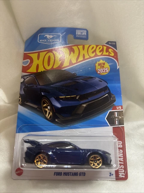 HOT WHEELS 2025 Ford Mustang GTD Blue 60th Anniversary 34/250 $6.82 ...