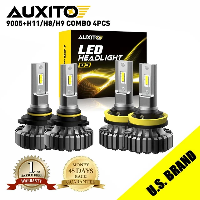 AUXITO 9005 H11 Hi Low Beam LED Headlight Bulbs 6000K for Ford F-150 2015-21 4PC $89.23 ...