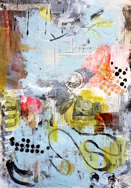 ORIGINAL MULTIMEDIA COLLAGE Art,Abstract,Paper + Paint A4 £9.99 ...