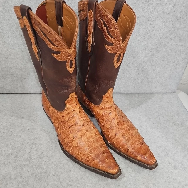 BLACK JACK BOOTS Men's Smooth Ostrich Cowboy Burnished Cigar Snip Toe ...