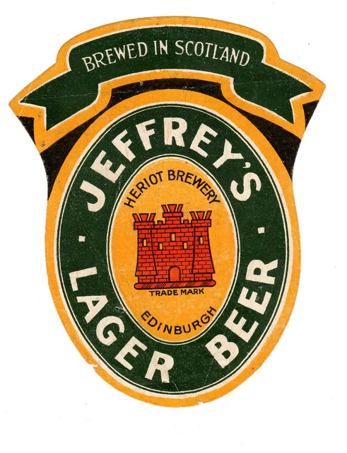 VINTAGE JEFFERY'S LAGER Beer Label - Wwii Era Label - Edinburgh $5.00 ...