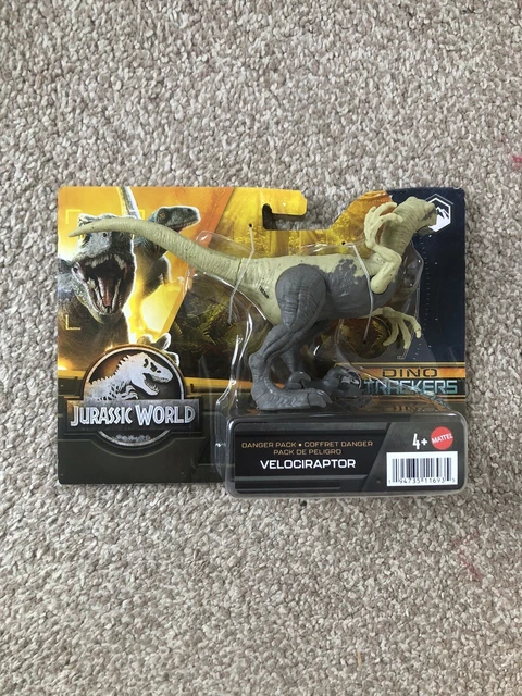 MATTEL JURASSIC WORLD Danger Pack Velociraptor Dino Trackers Dinosaur ...