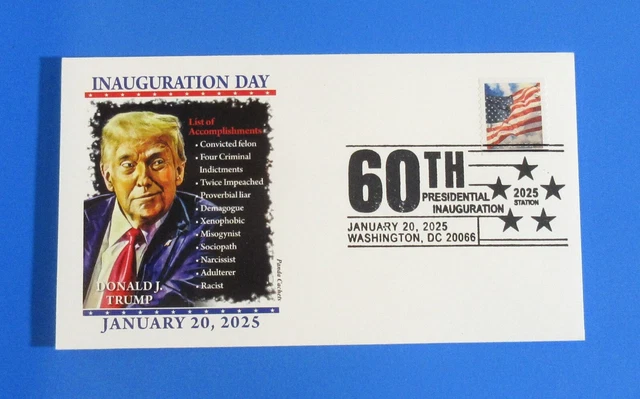 DONALD TRUMP 2025 INAUGURATION PANDA CACHET LIST OF ACCOMPLISHMENTS ...