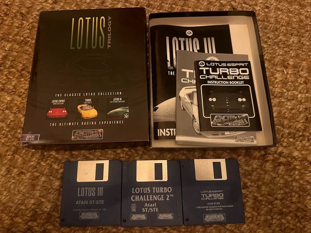 LOTUS TRILOGY ATARI St/Ste Big Box Game - 3 Games £49.99 - PicClick UK