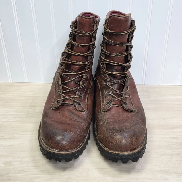 VINTAGE DANNER BROWN Leather Hunting Work Boots Gore-Tex Distressed ...