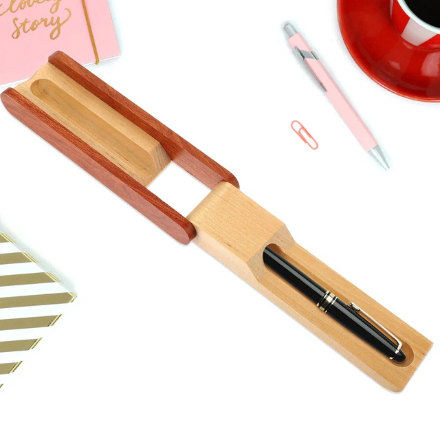 PLUMIER ÉTUI D'EMBALLAGE De Stylo Cadeau Bois Massif Érable EUR 9,59 ...