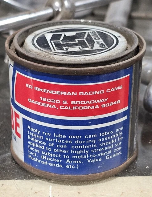 VINTAGE ISKY CAM LUBRIFIANT boîte CAN arbre à cames iskendrien ancien ...